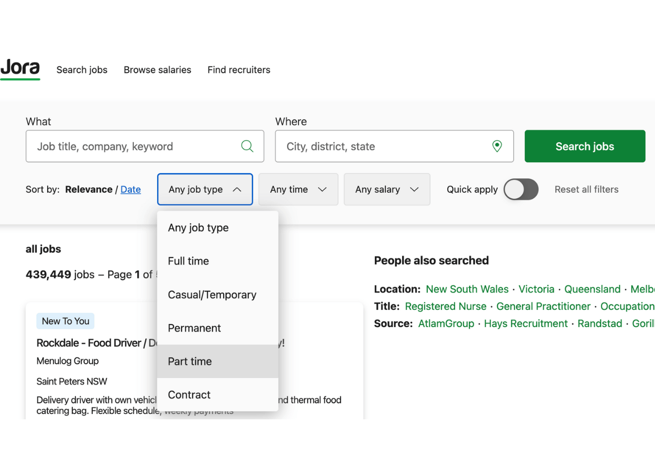 How to find part time jobs | Jora