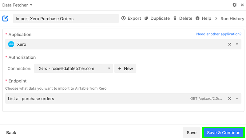 How to Import Xero Purchase Orders to Airtable