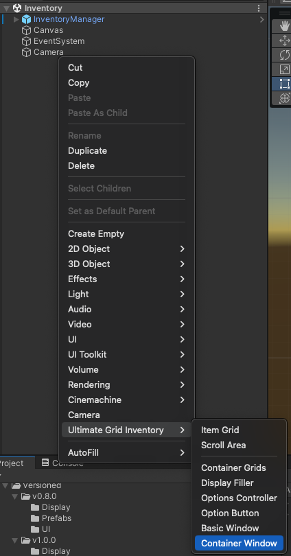 Configuring Container Window - Ultimate Grid Inventory - Docs RushAssets