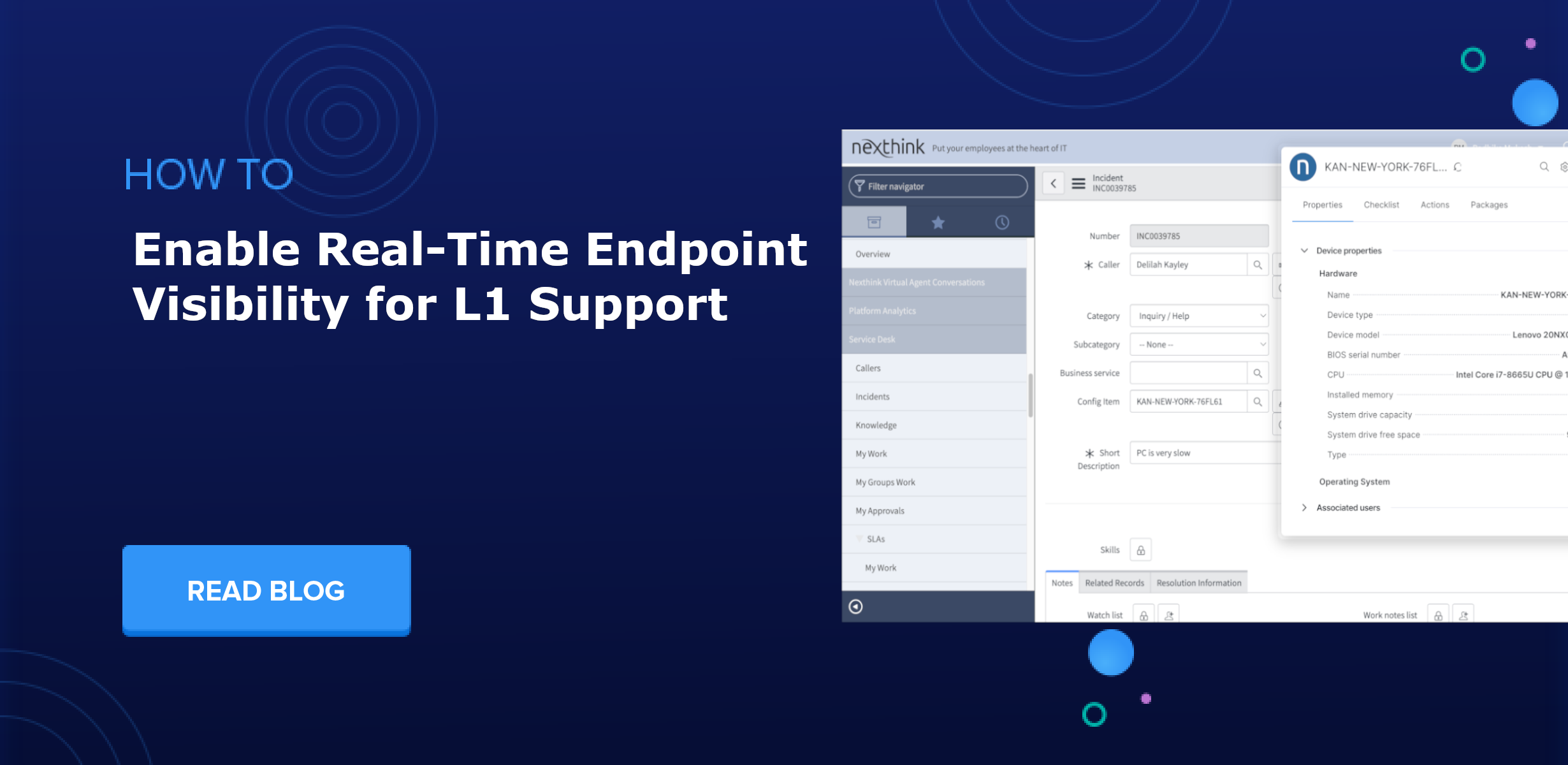 How To Enable Real-Time Endpoint Visibility for L1 Support | Nexthink
