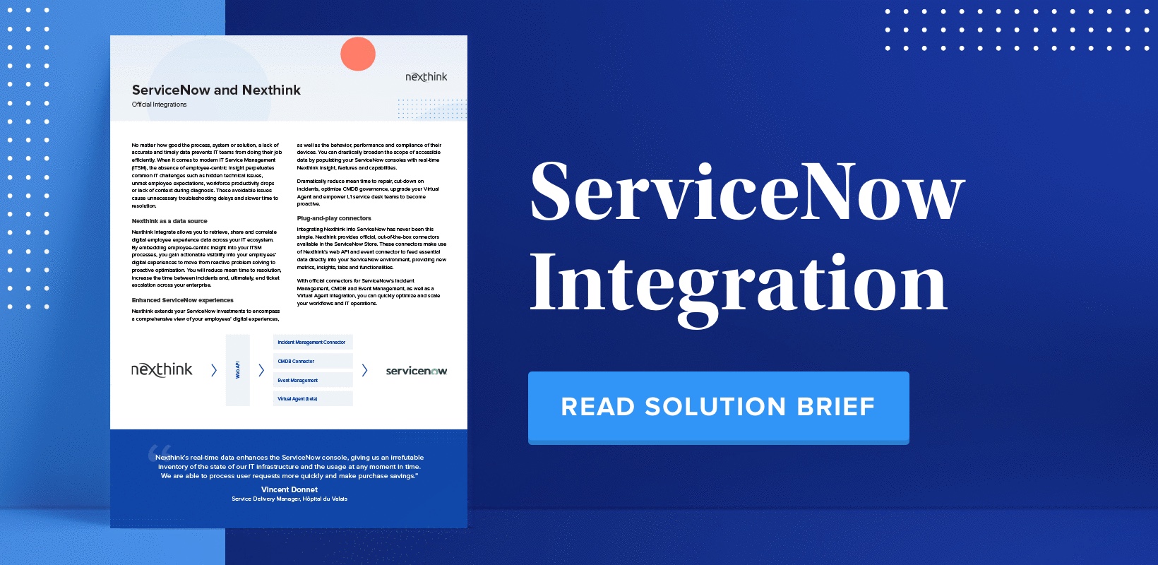 Nexthink and ServiceNow Integration Solution Brief | Nexthink