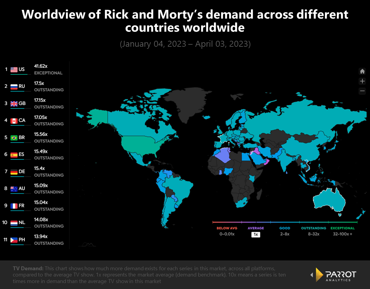 Top 10 animated TV series across all platforms worldwide: January ...