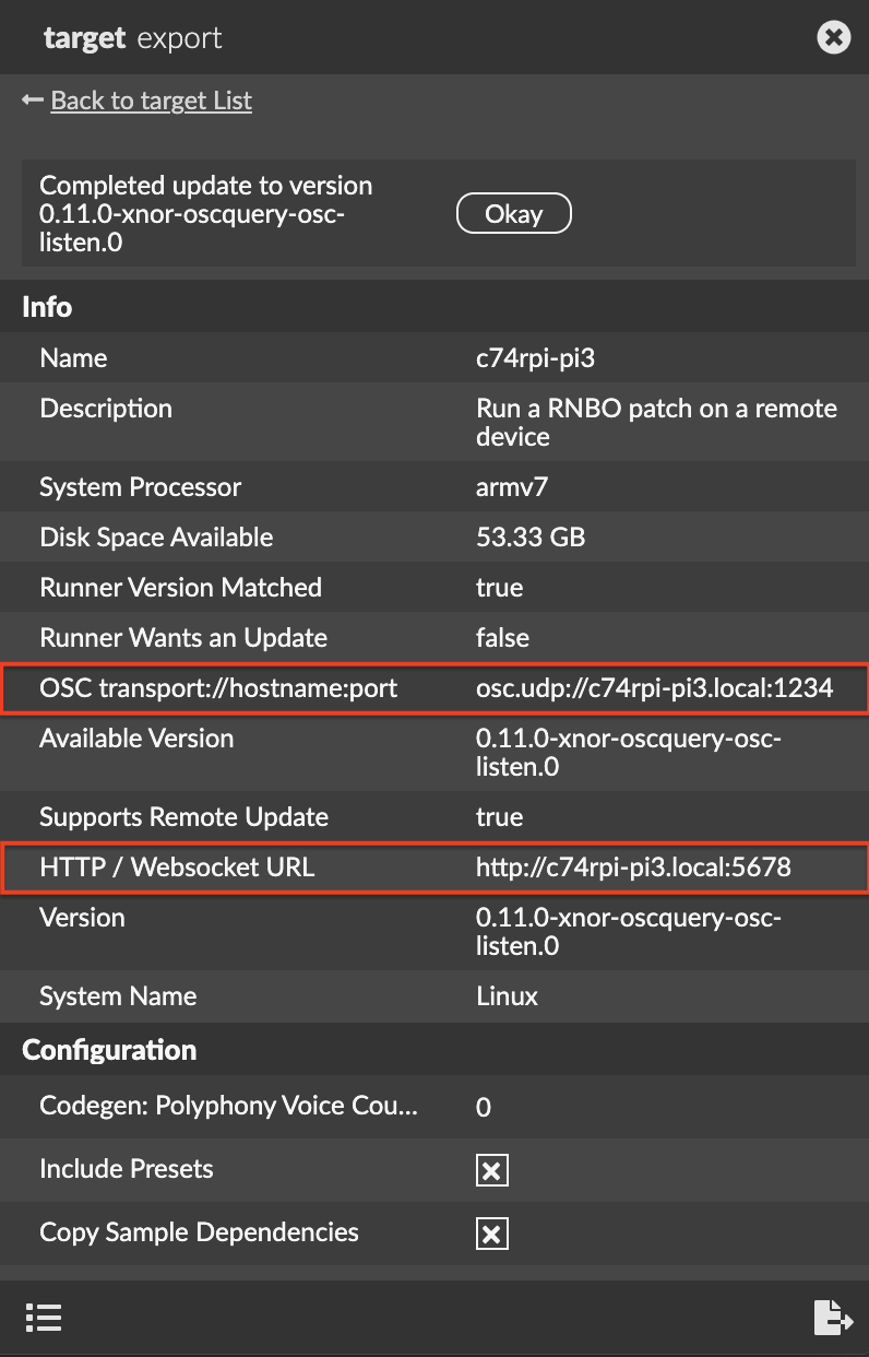 The RNBO Raspberry Pi OSCQuery Runner | Cycling '74