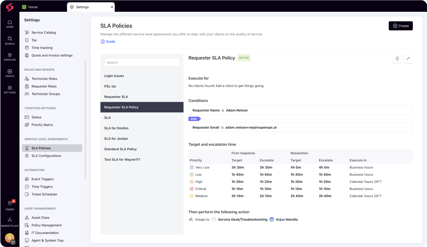 Service Desk software for MSPs | Best MSP ticketing solution - SuperOps.ai