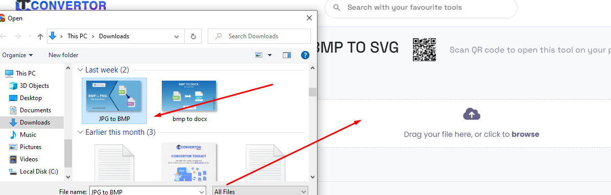 How to convert BMP to SVG