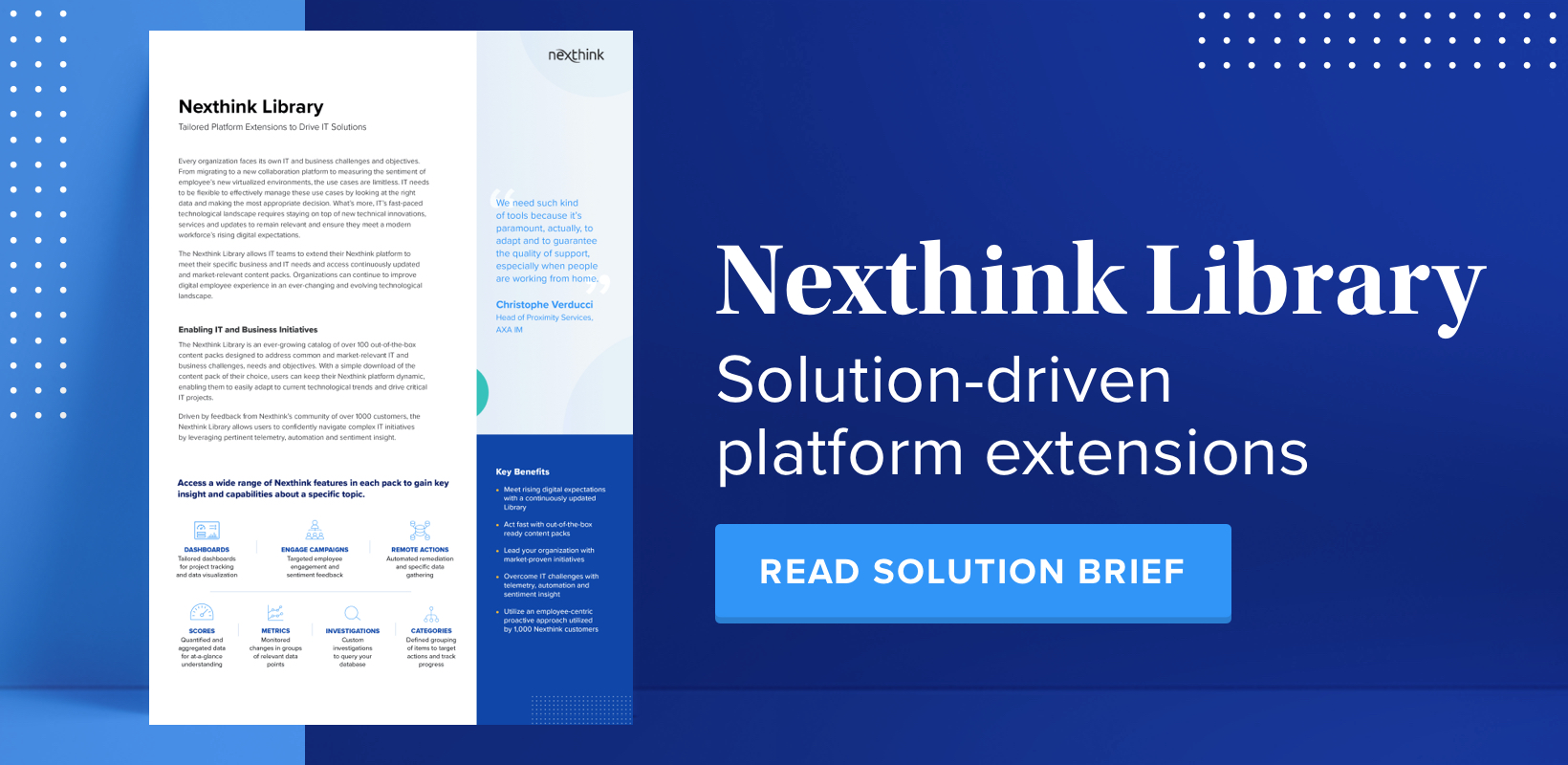 Nexthink Library | Solution Brief | Nexthink