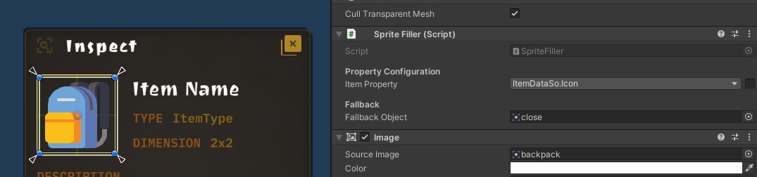 Configuring Inspect Window - Ultimate Grid Inventory - Docs RushAssets