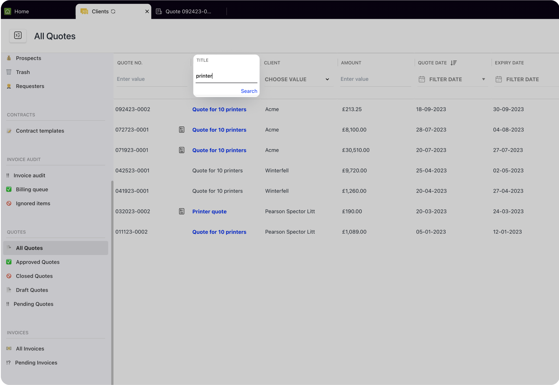 Quote Management for MSPs |Send quotes,get approval,and convert to invoices