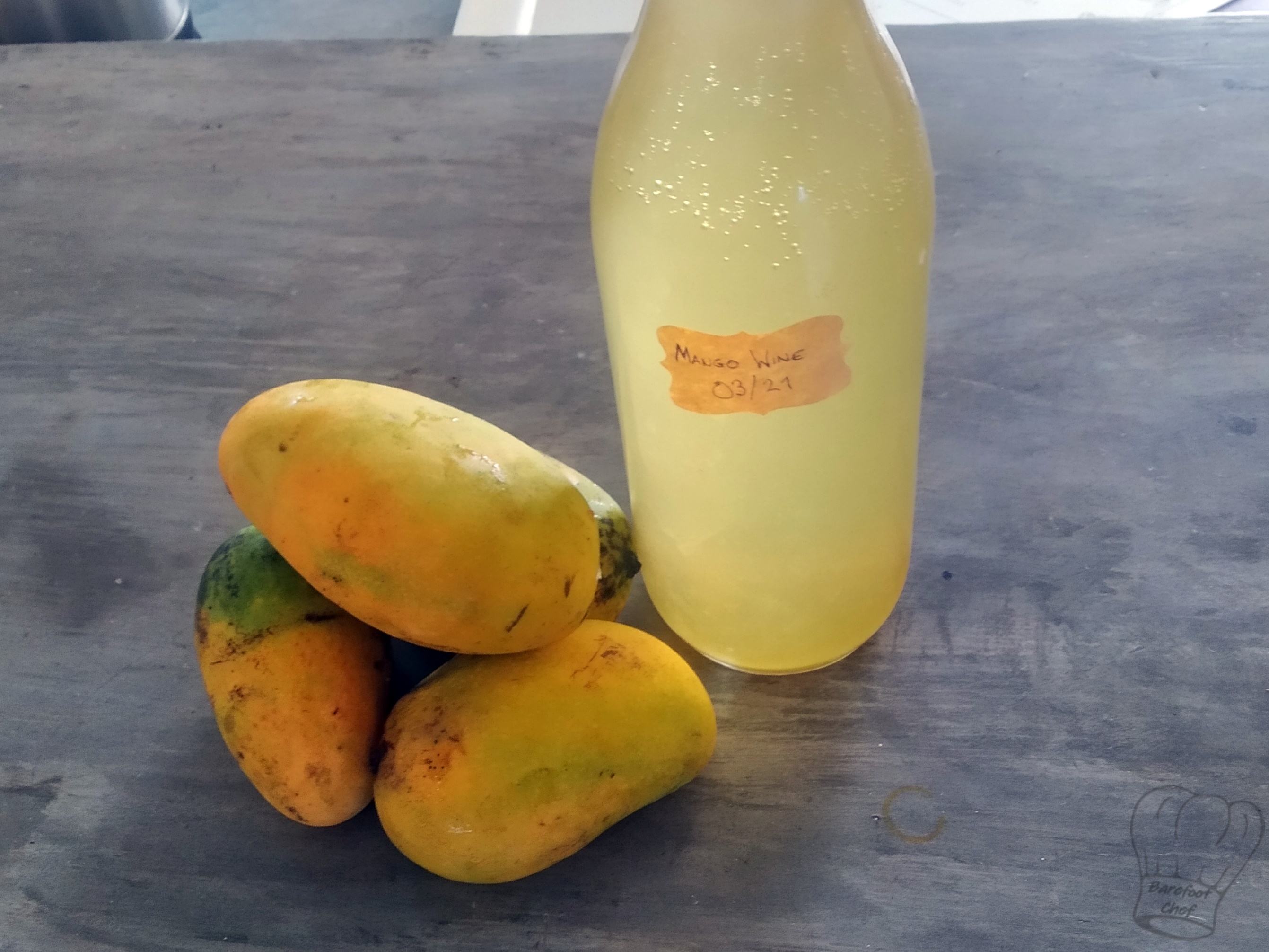 Sparkling Mango Wine - Barefoot Chef