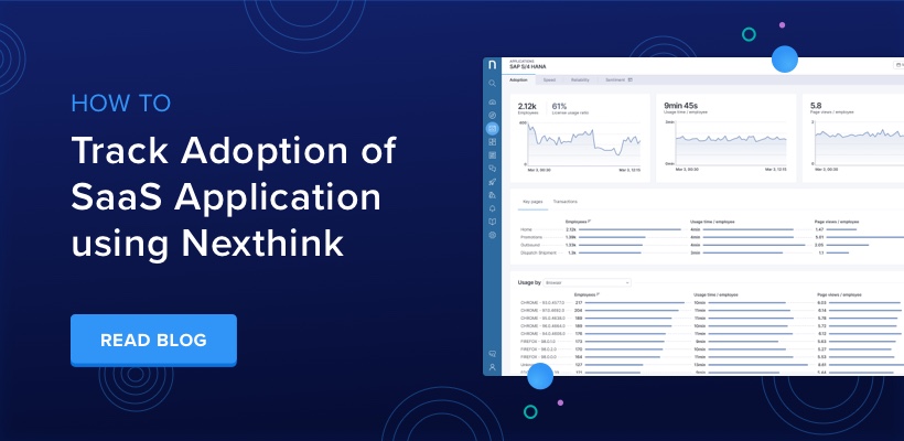 How to Track Adoption of SaaS Applications Using Nexthink | Nexthink