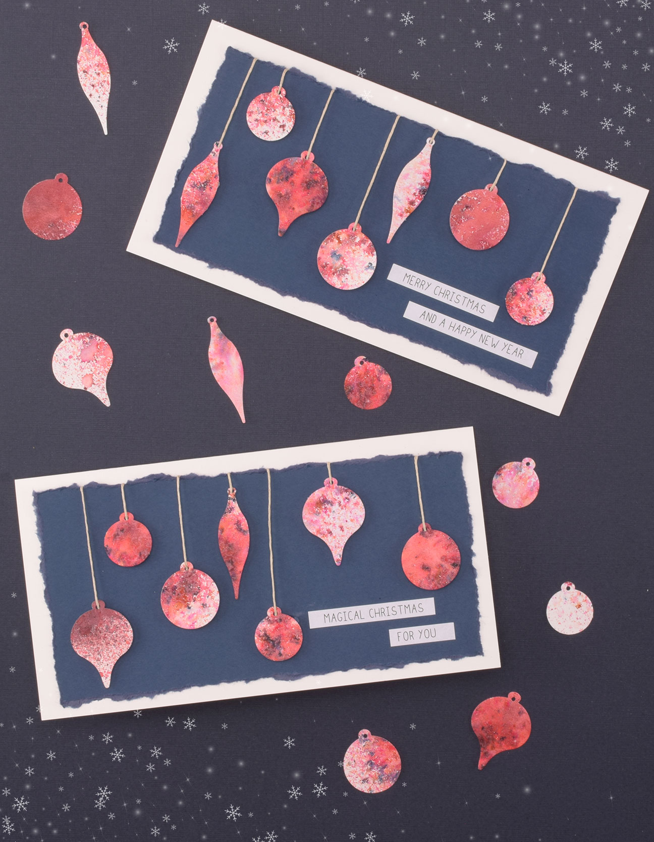Create a Sparkling Christmas Card with Magic Powder