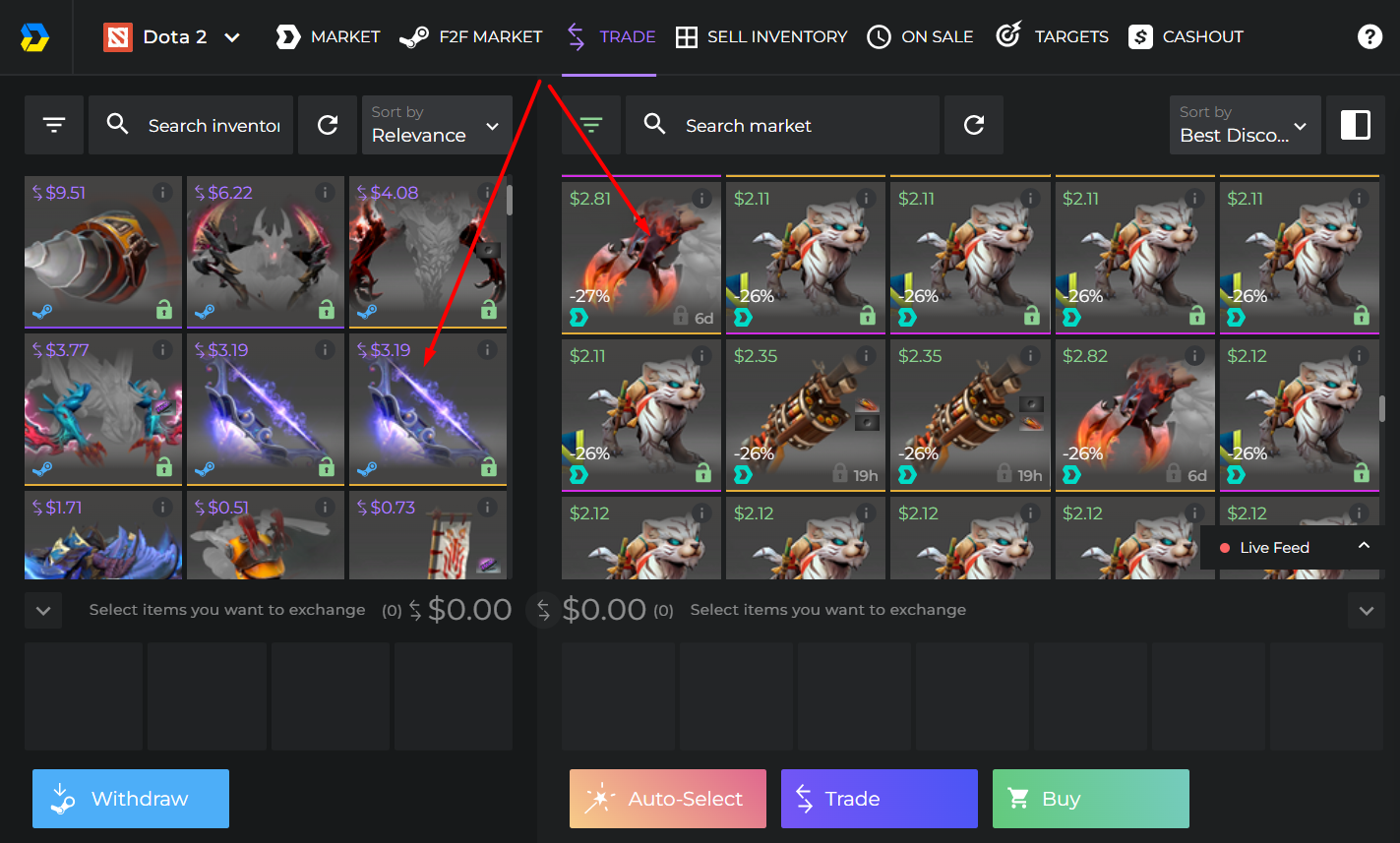 Trade items – DMarket Help Center
