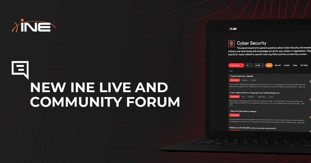 INE Launches Interactive New Tech Community and INE Live! Streami...