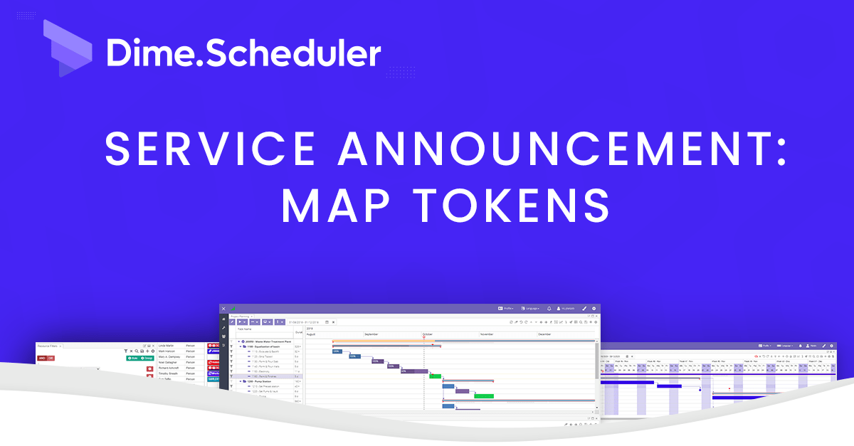 Service announcement: map tokens | Dime Software