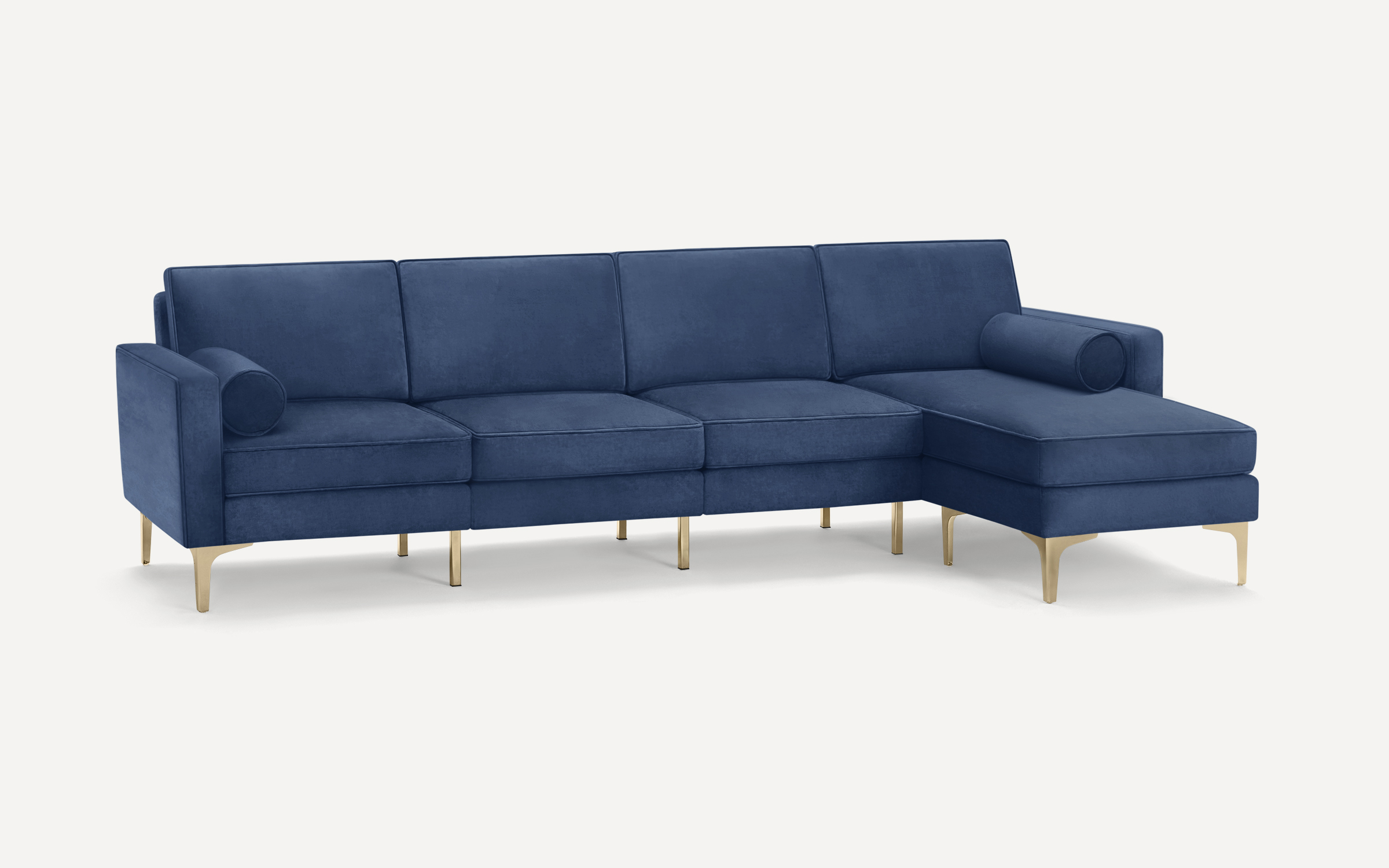 Nomad Velvet King Sofa with Chaise | Burrow
