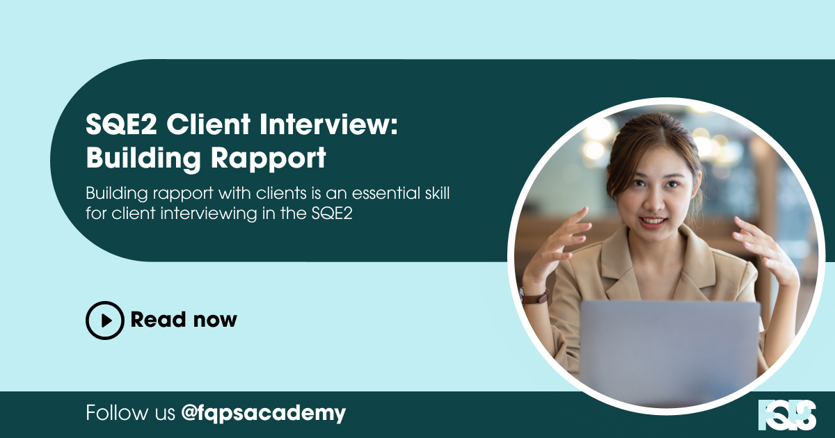 SQE2 Client Interview: Building Rapport | FQPS