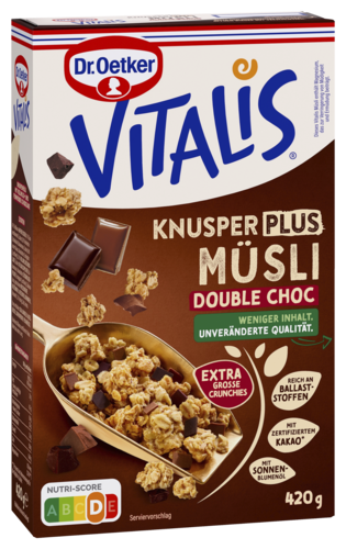 VITALIS MUSLI PLUS – hrskavi musli proizvod sa dve vrste čokolade ...