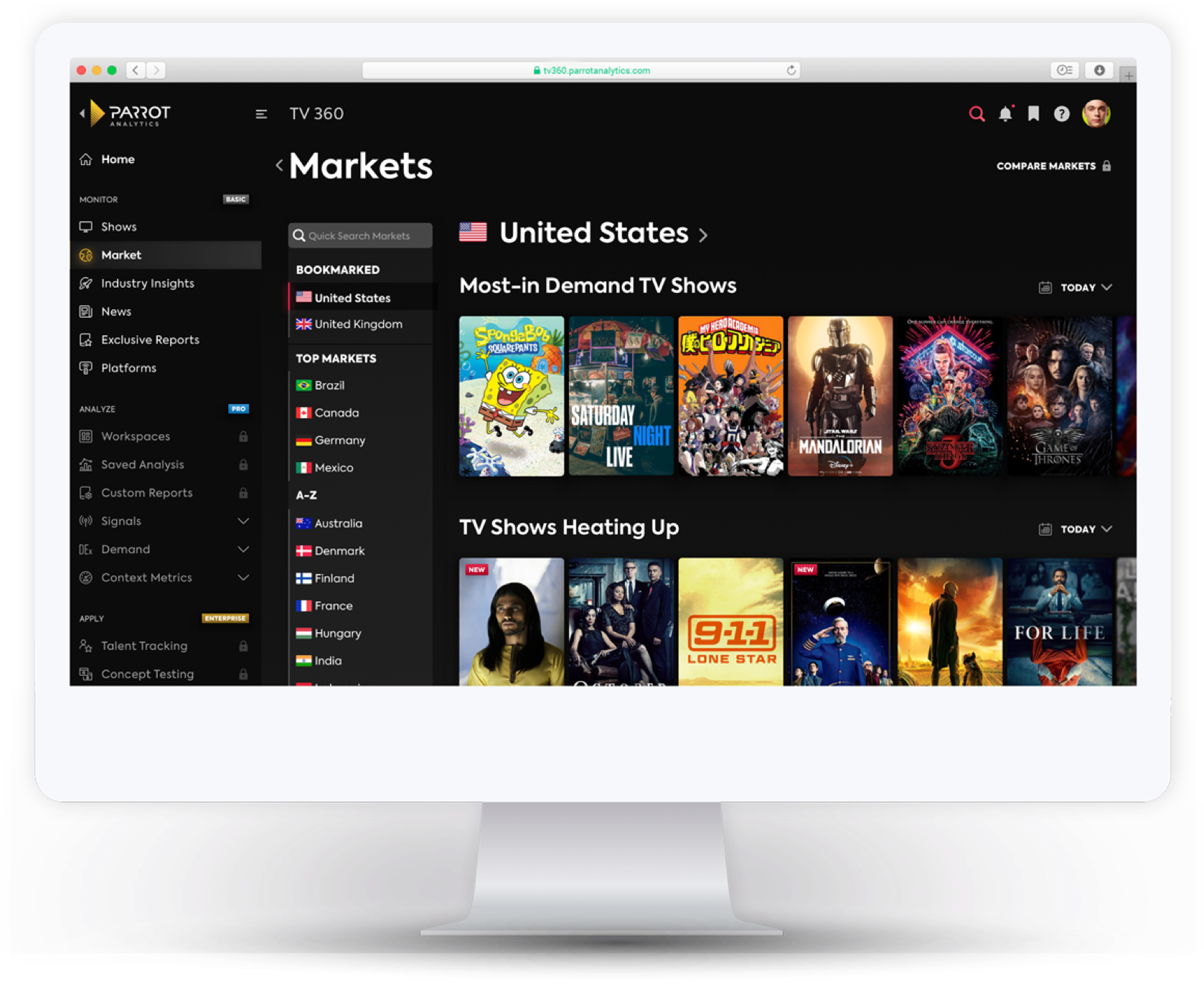 Start your DEMAND360 Lite subscription | Parrot Analytics