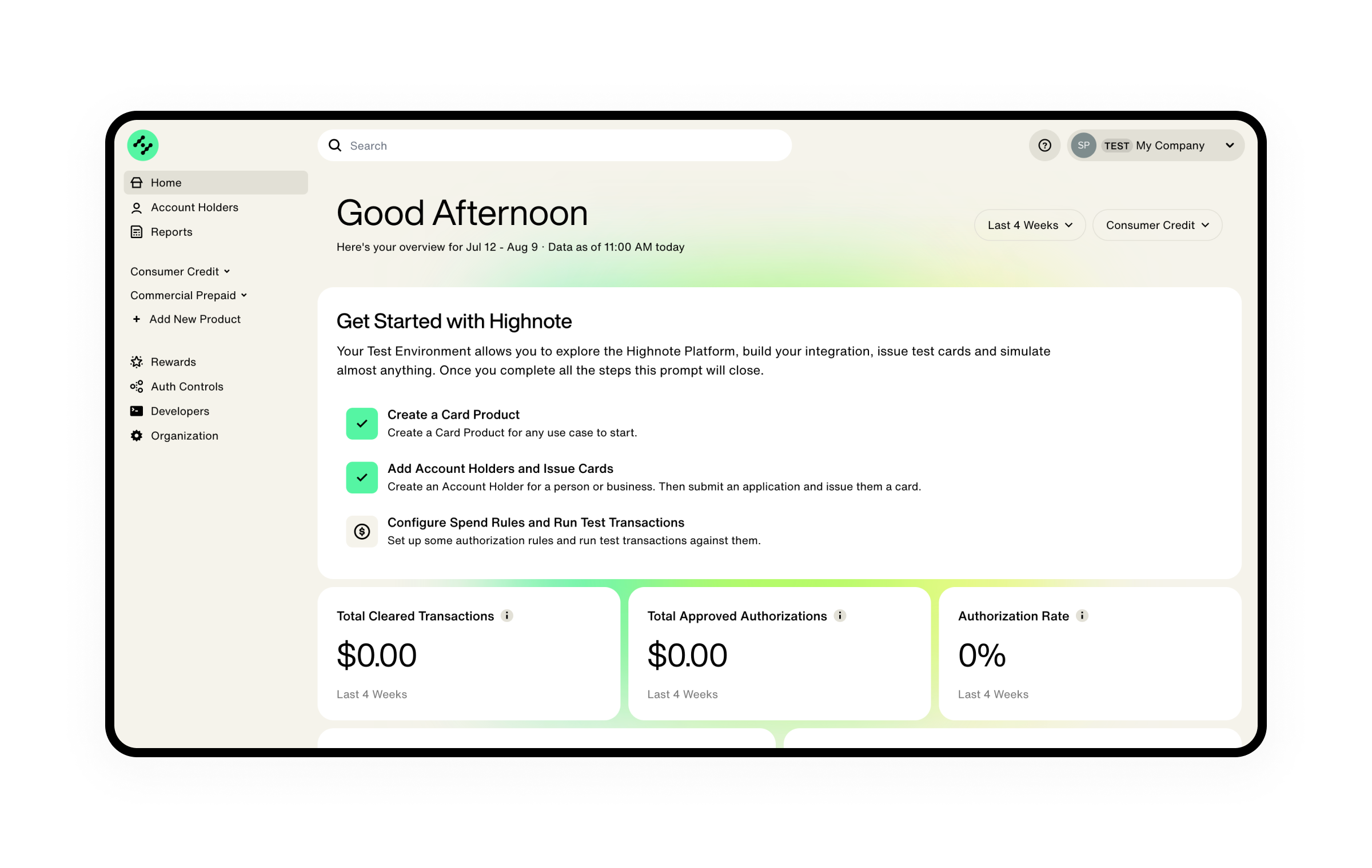 Getting Started with Highnote Video Series: Highnote Dashboard – Highnote Blog