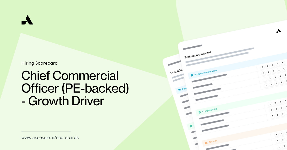 Chief Commercial Officer (PE) - Growth Driver - Hiring Scorecard by ...