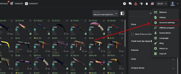 Disconnect Steam – DMarket Help Center
