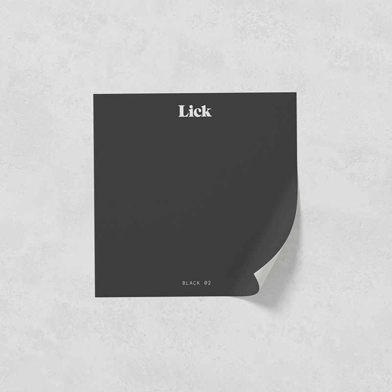 Black 02: Dark Velvet Black Paint - Paint Sample | Lick