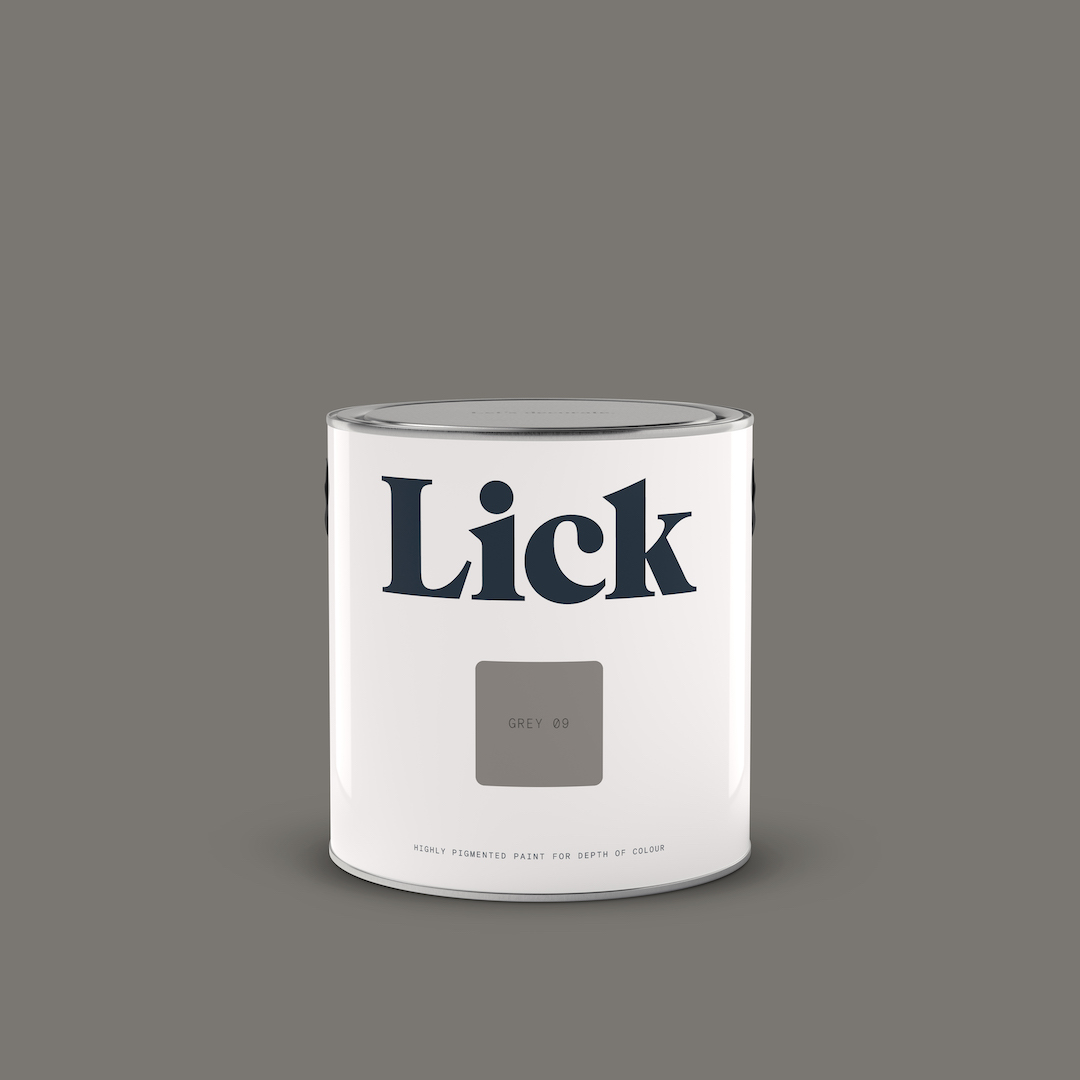 Grey 09: Warm Grey Paint - Matt Interior Paint | Lick
