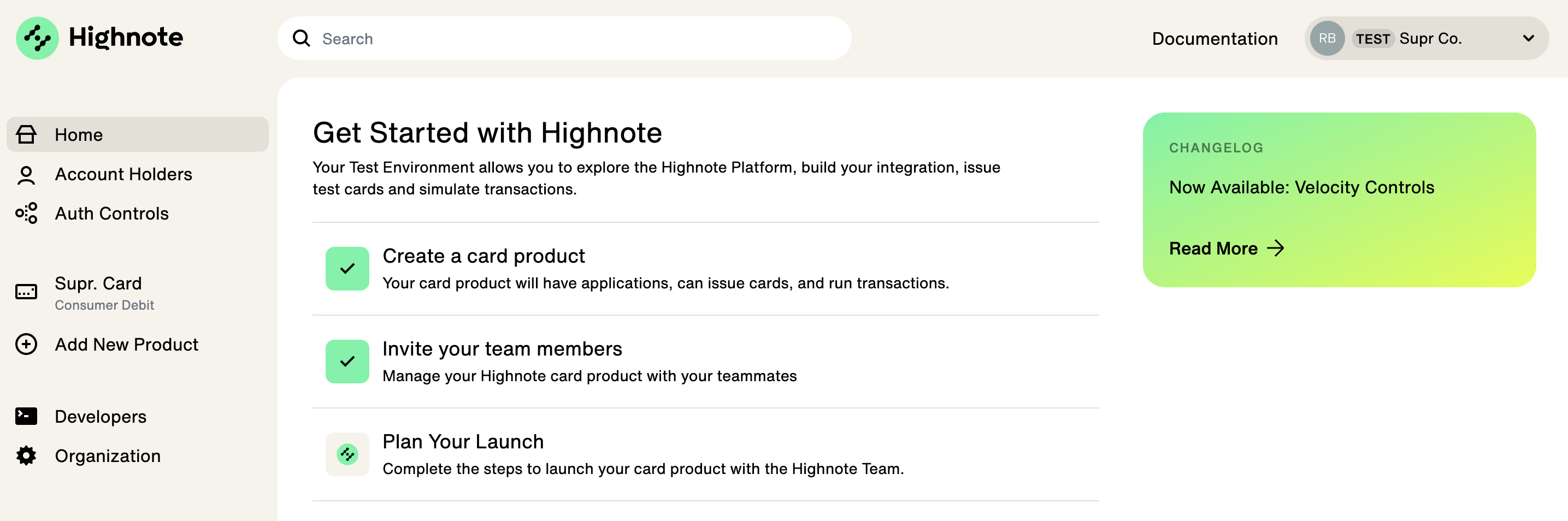 Using the Dashboard – Highnote Documentation