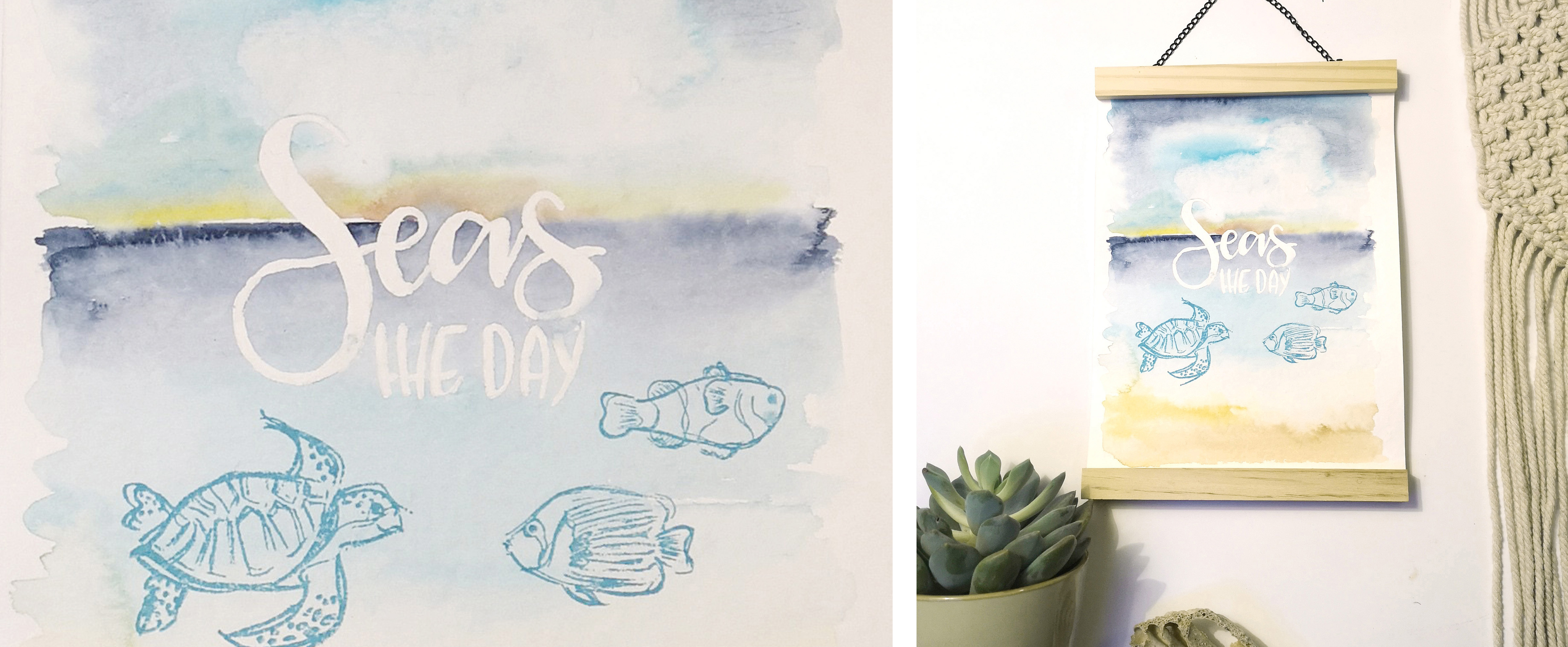 Watercolour hand lettering poster