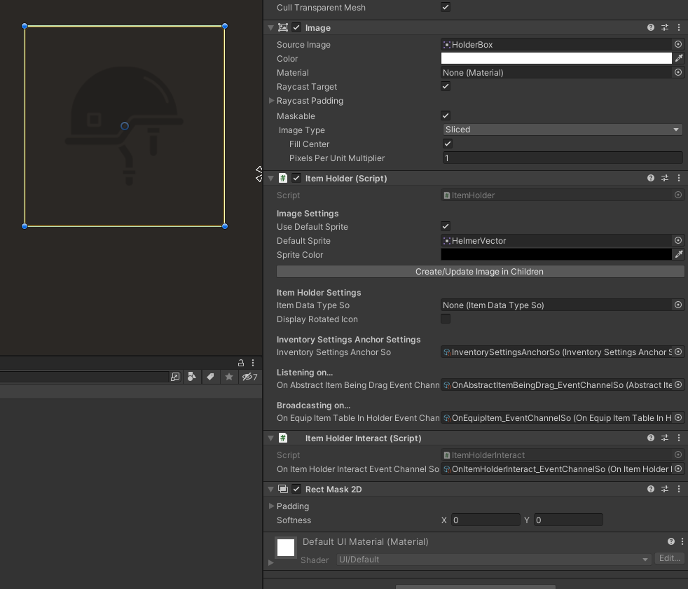 Creating holders - Ultimate Grid Inventory - Docs RushAssets