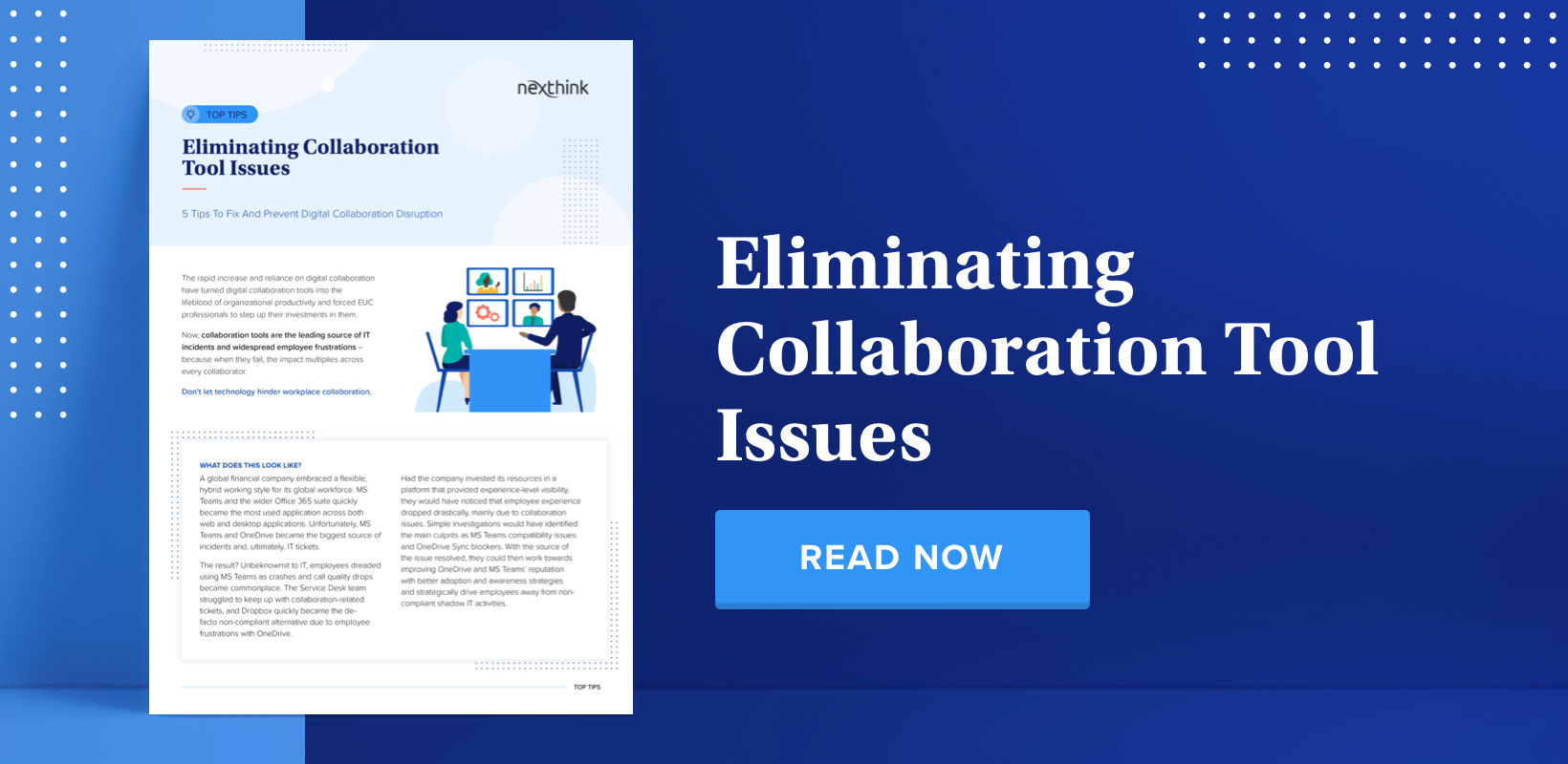 Top 5 Tips For Eliminating Collaboration Tool Issues | Nexthink