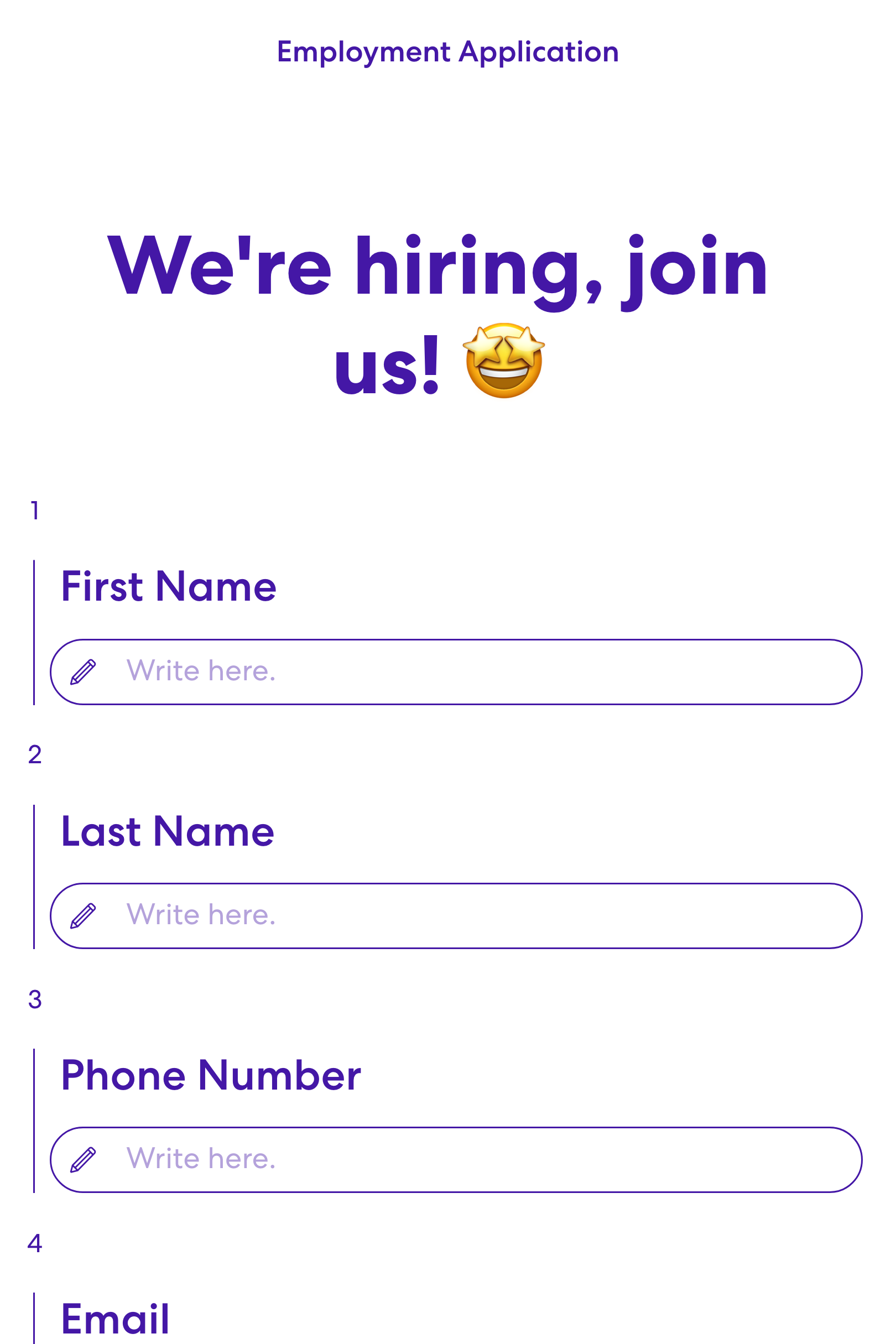 Employment Application