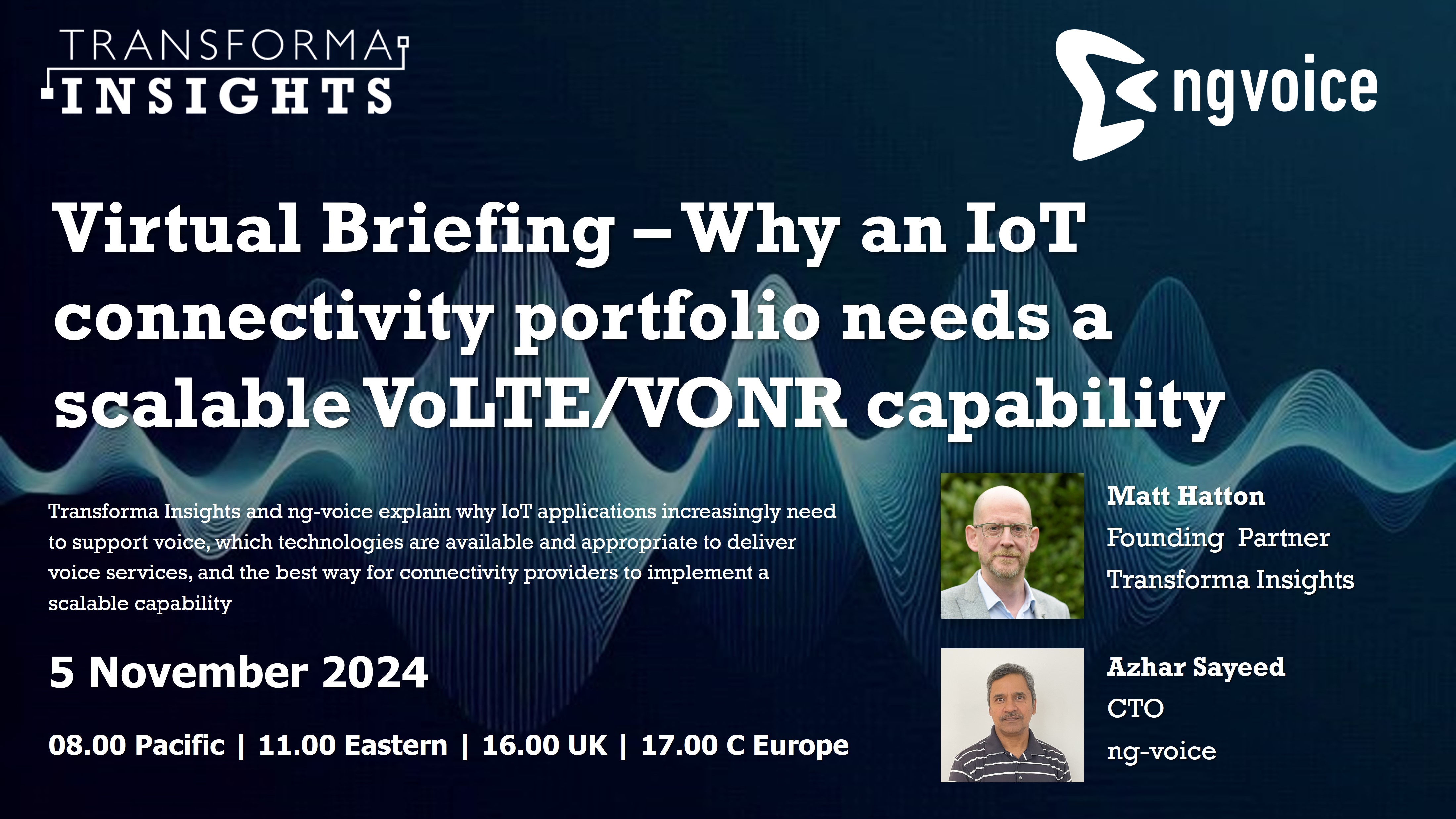 New Transforma Insights study finds that over one-fifth of IoT connectivity revenue will depend ...