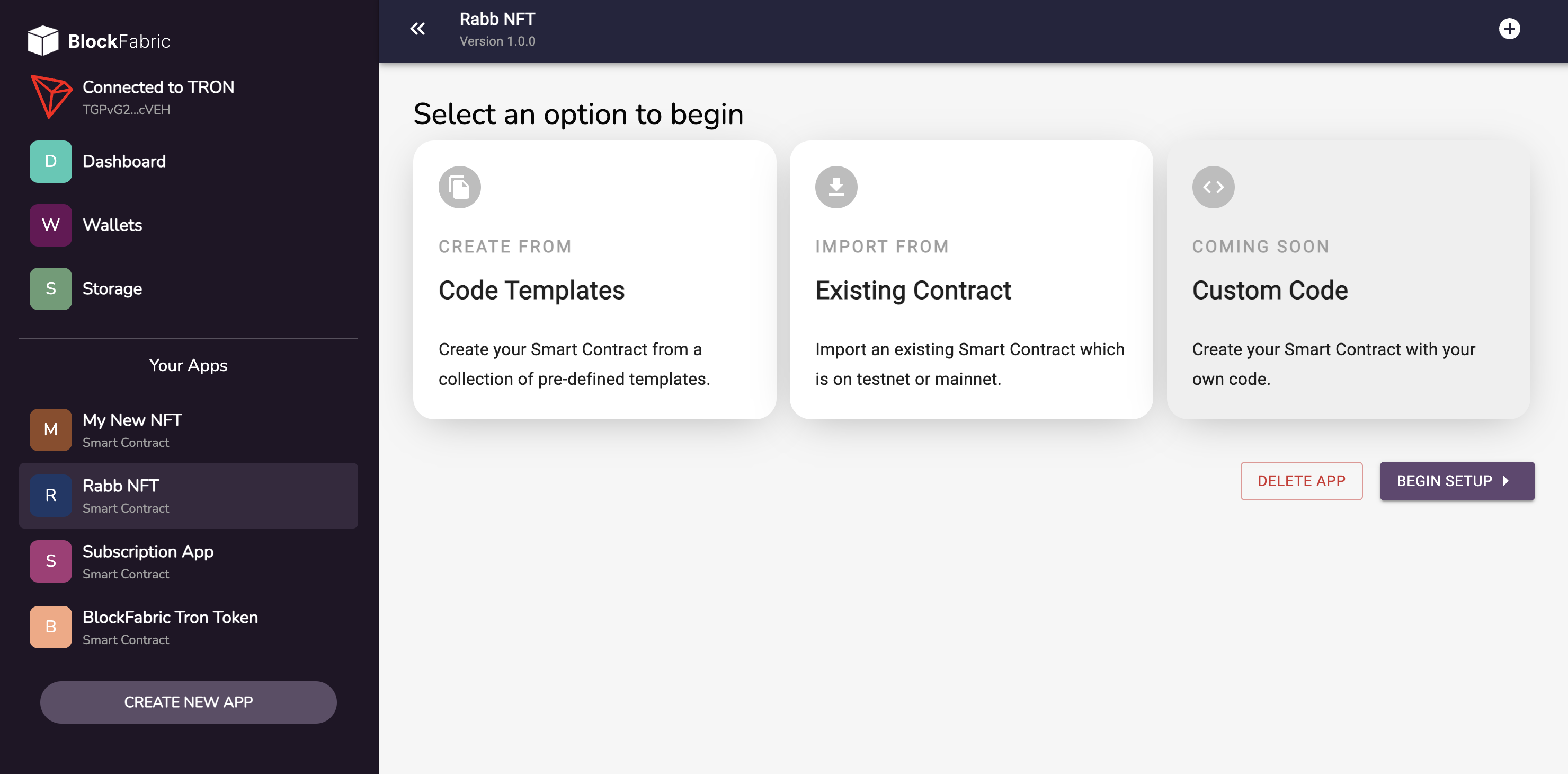 Creating a New Contract