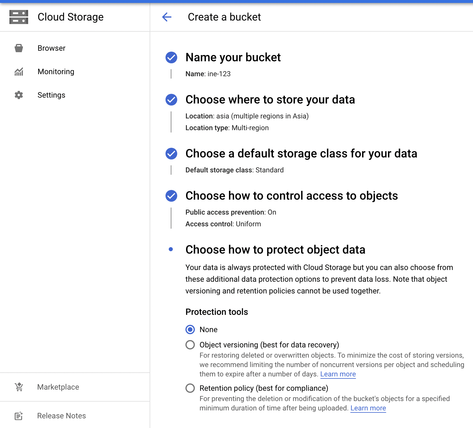 How to Create a Storage Bucket using GCP Console