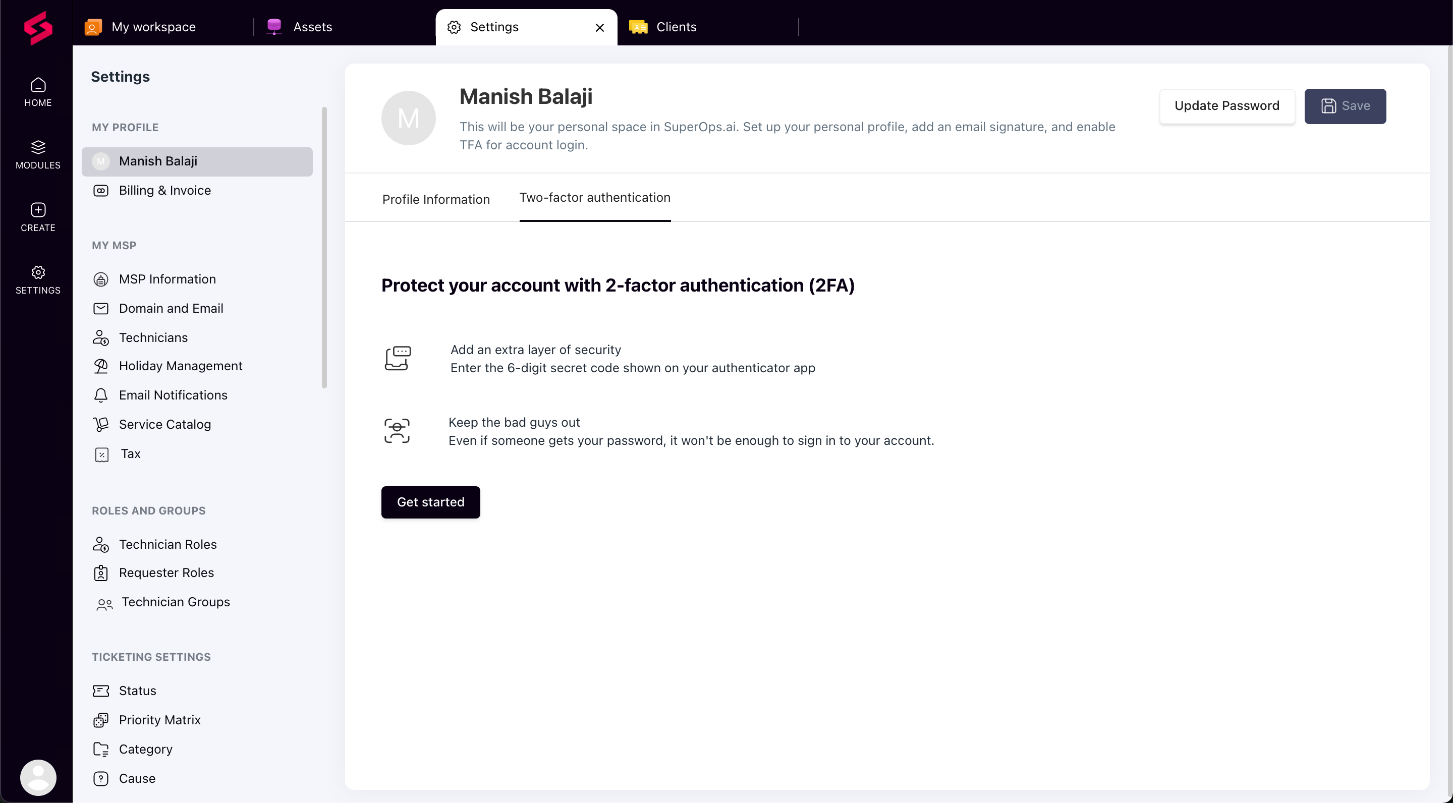 Security Management for MSPs | PSA-RMM software