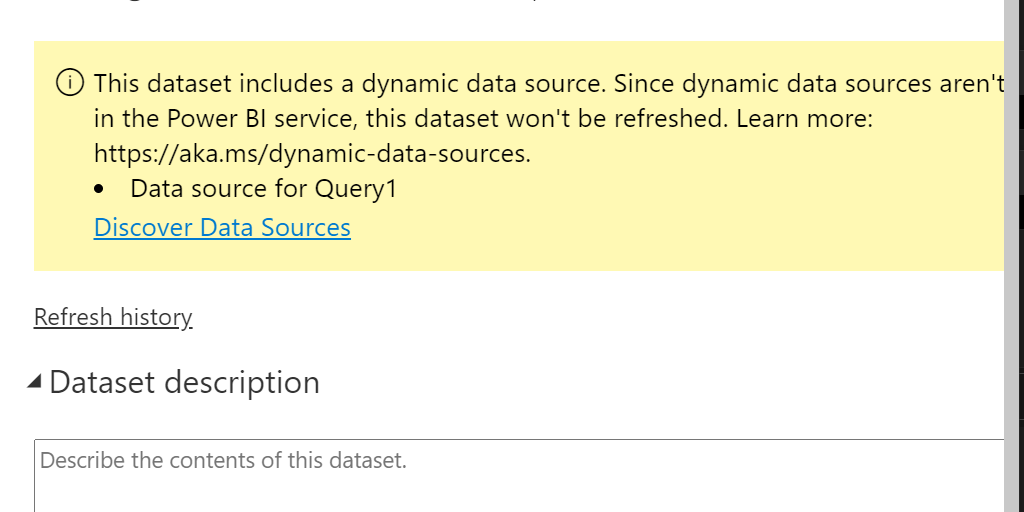 How To Fix This Dataset Includes A Dynamic Data Source Since Dynamic Data Sources Arent 5494