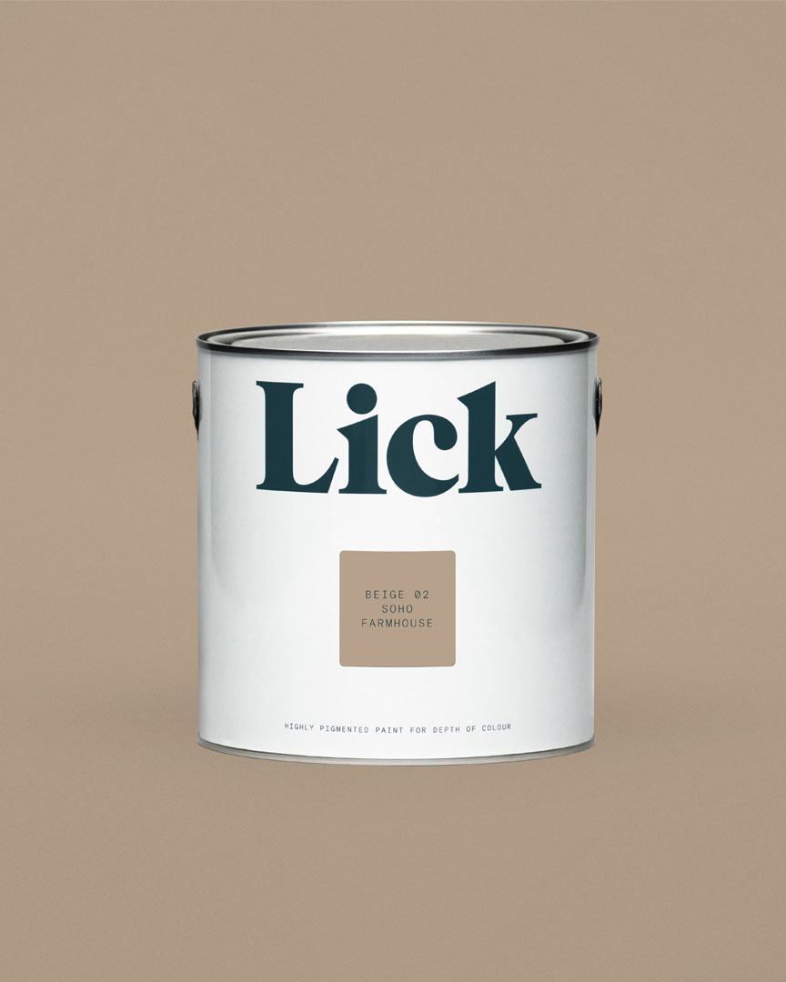 Beige 02: Light Brown Beige Paint - Matt Emulsion Paint | Lick