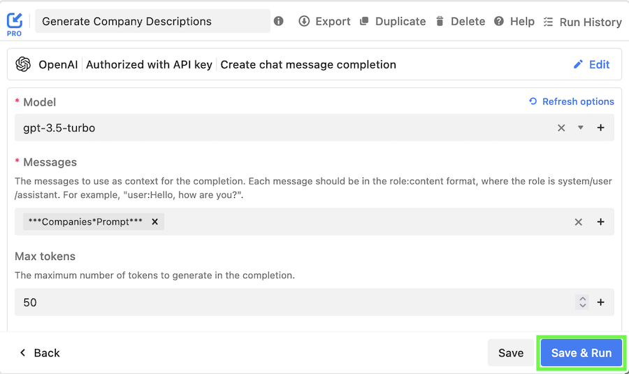 Automatically Write Company Descriptions with Airtable and GPT-3 (Integration)