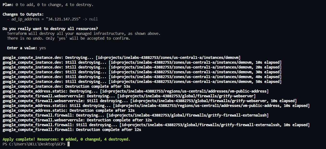 Create a VM using Terraform on GCP