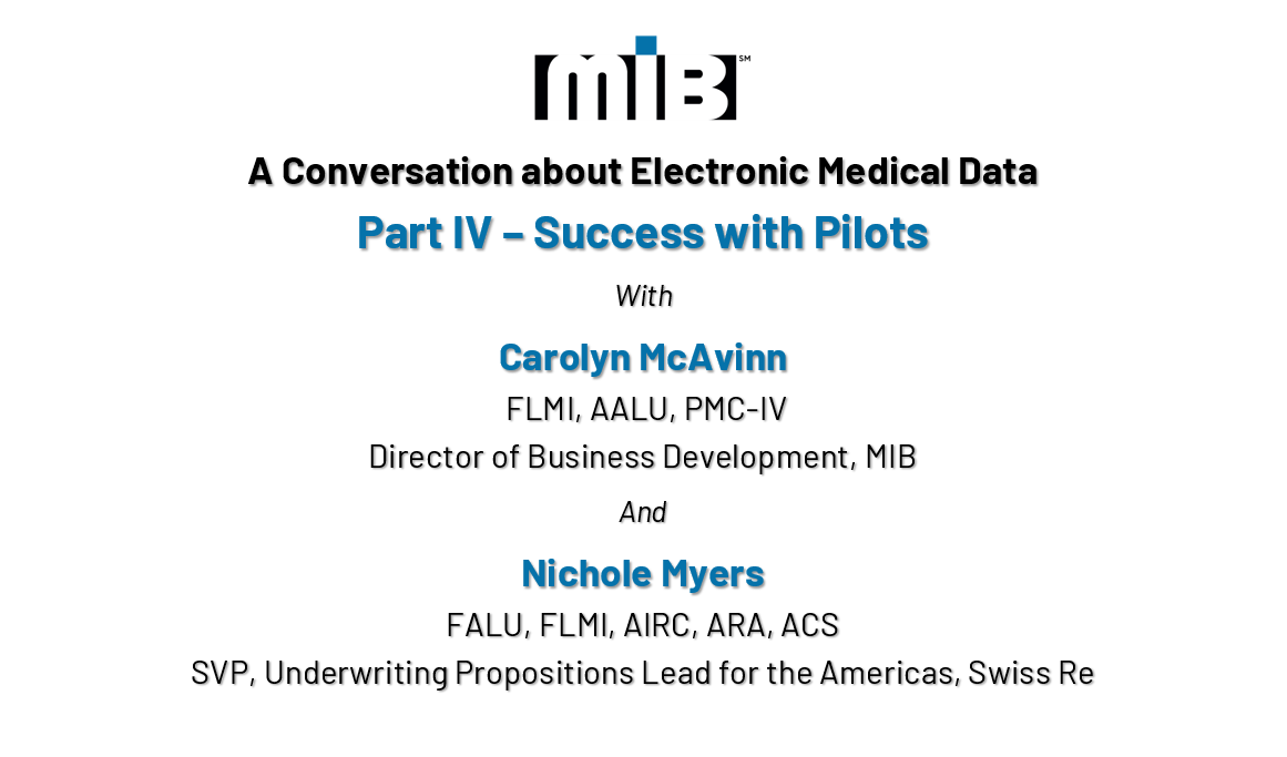 MIB - MIB Blog - Successfully piloting use of electronic medical data ...