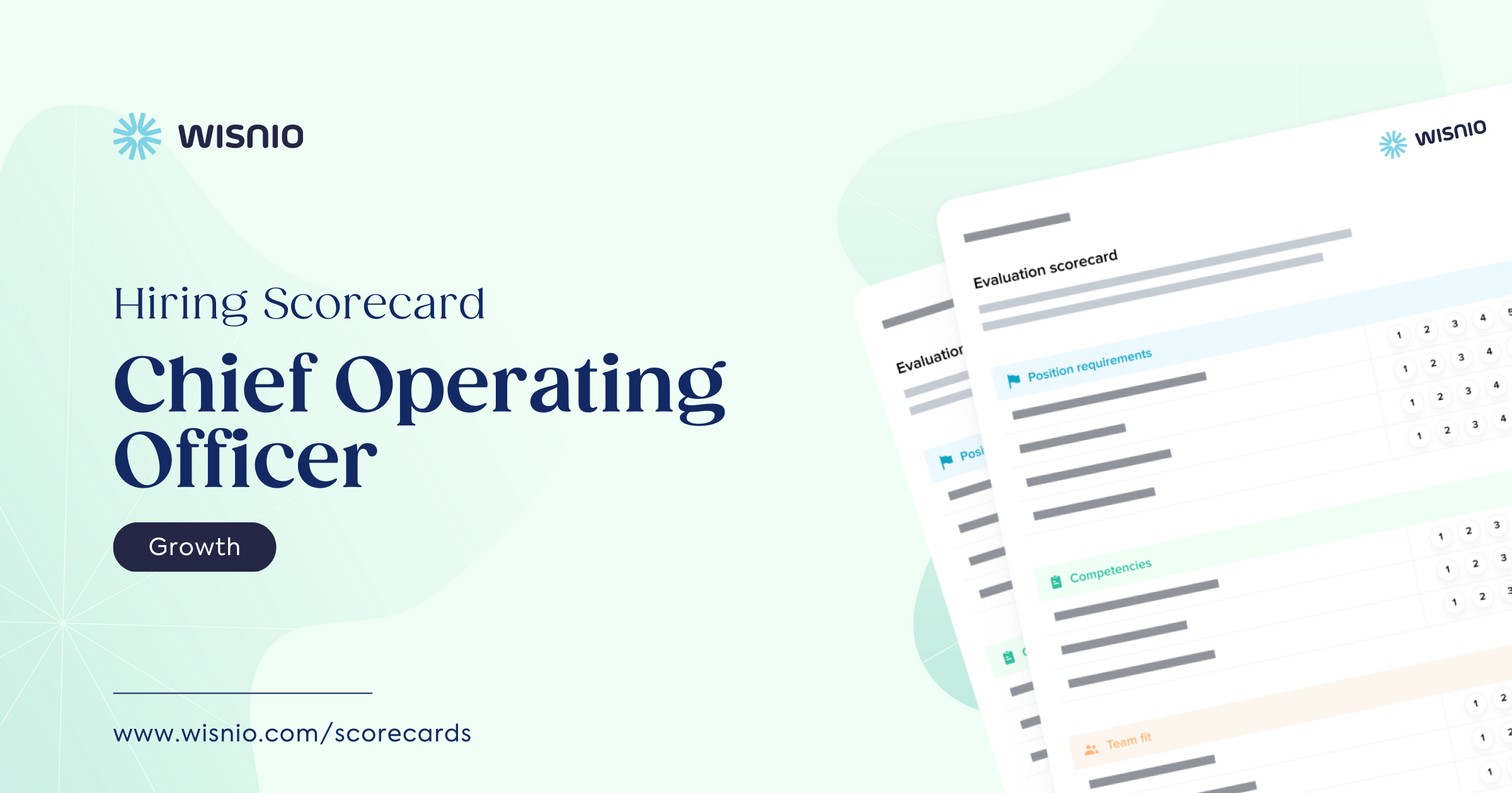 Chief Operating Officer - Hiring Scorecard by Wisnio