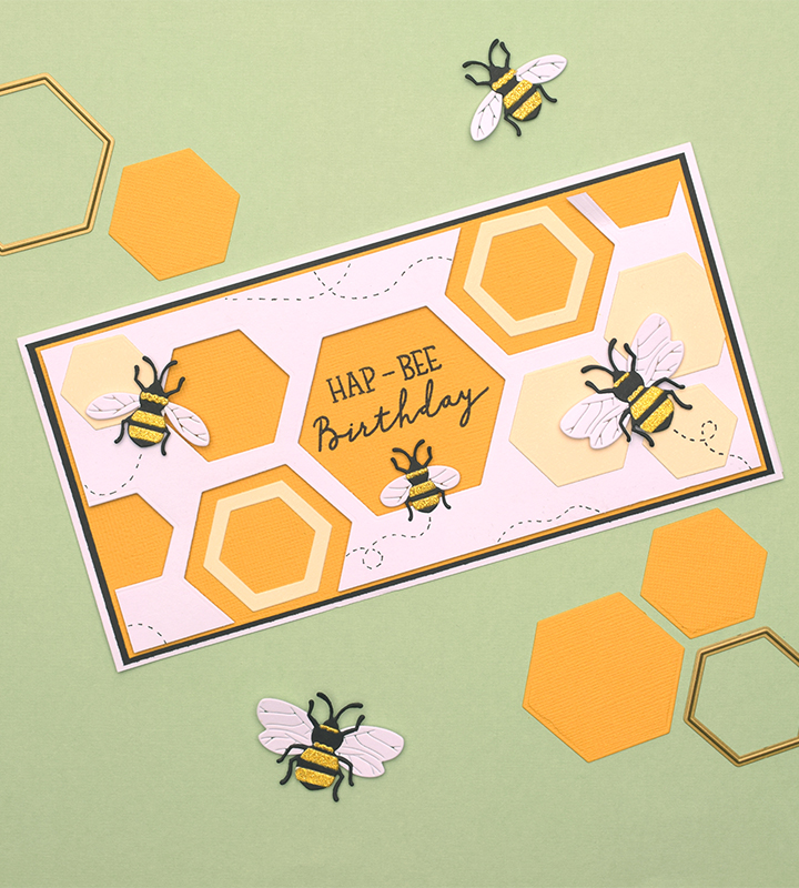 Birthday card with bees