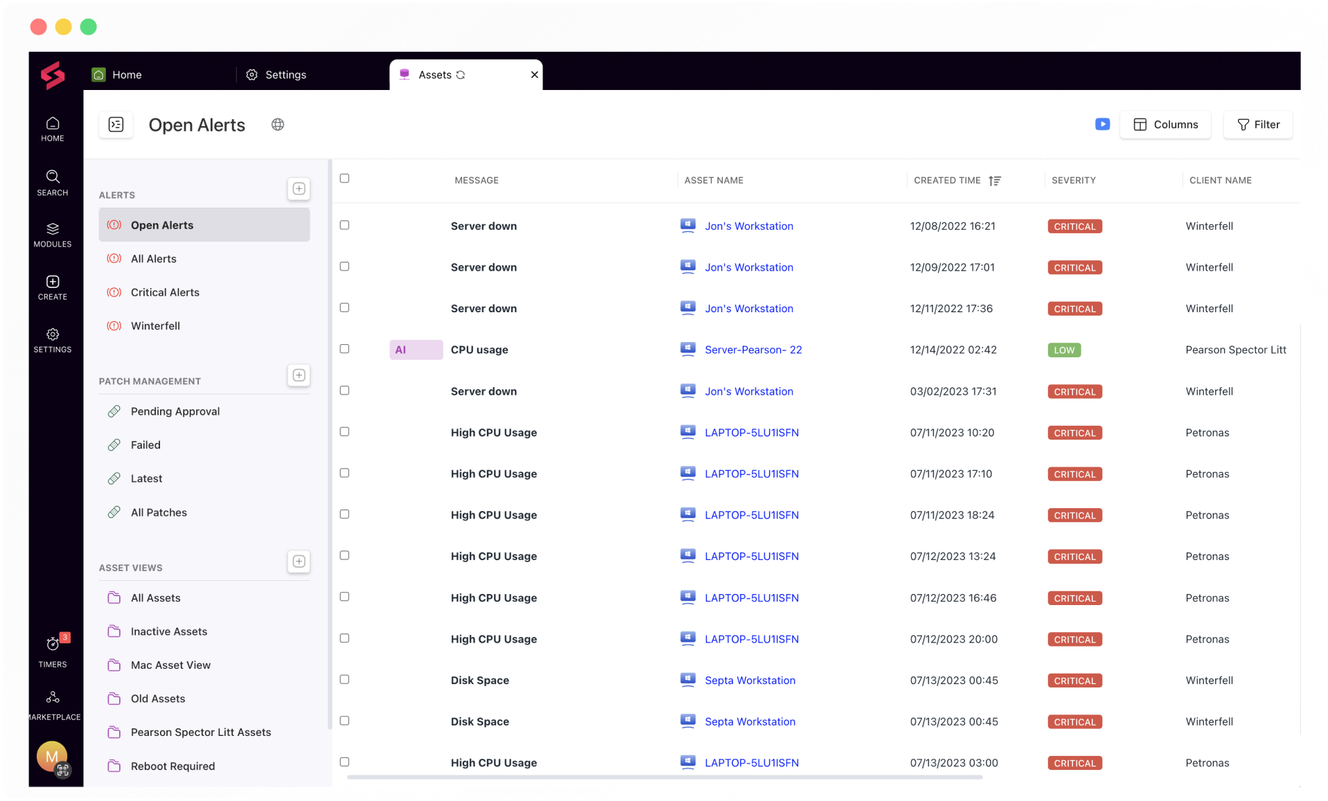SuperOps.ai | Alert Management