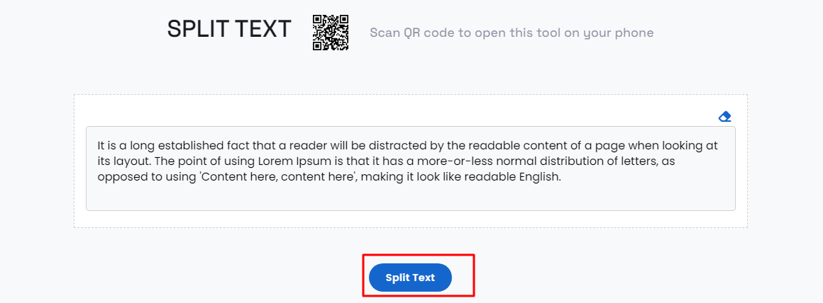 Text splitter generator online - convertor tools?