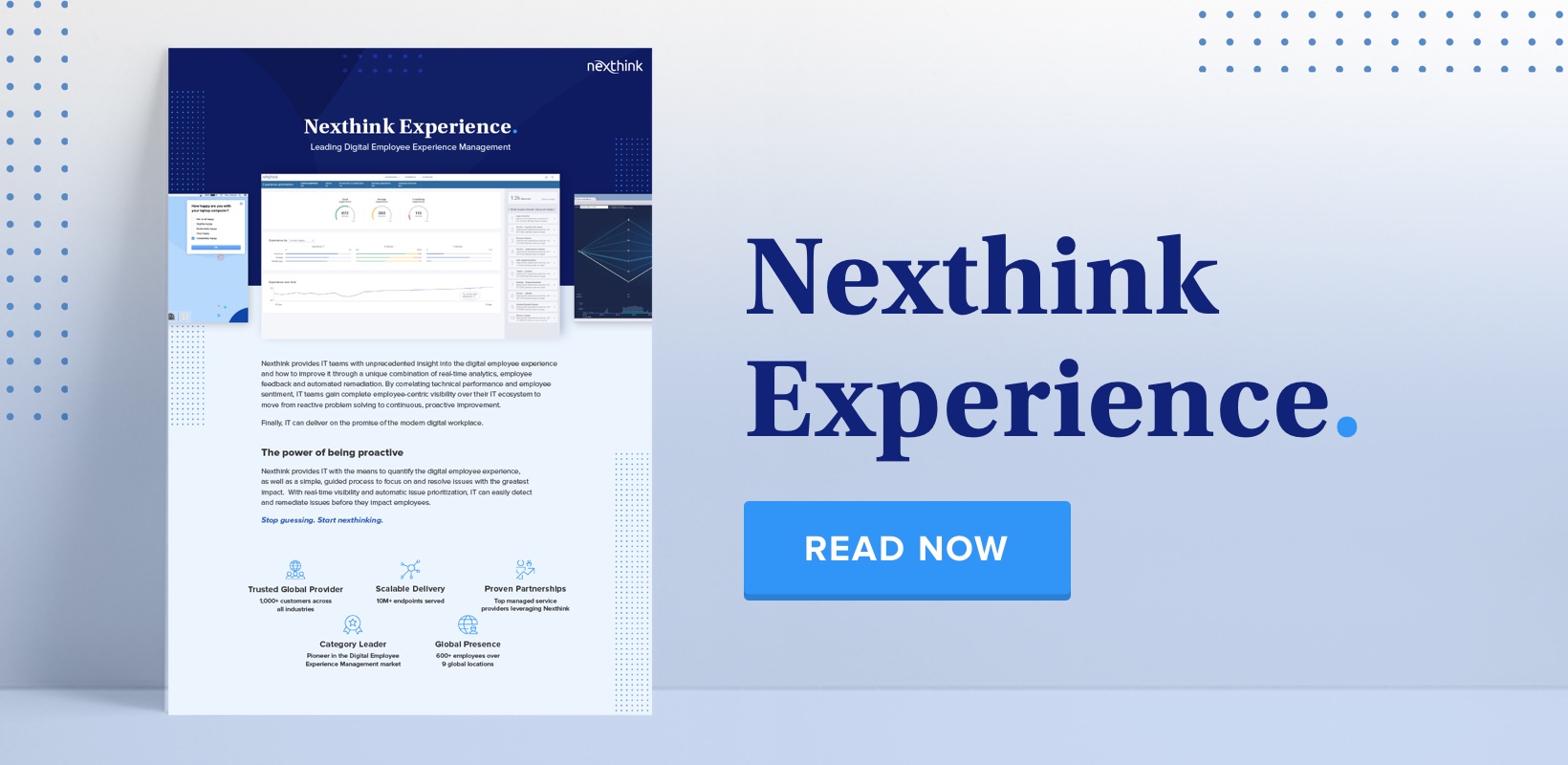 Nexthink Experience Platform Brief | Nexthink