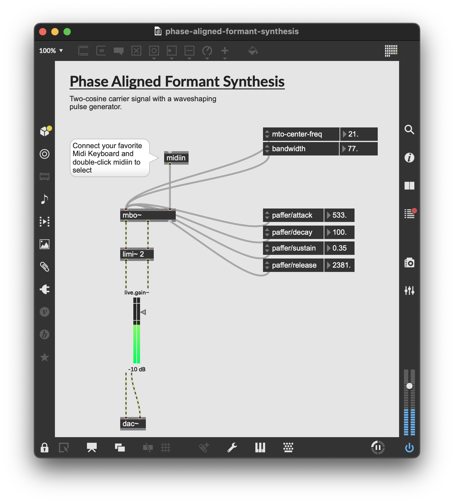 Phase Aligned Formant Synthesis | Cycling '74