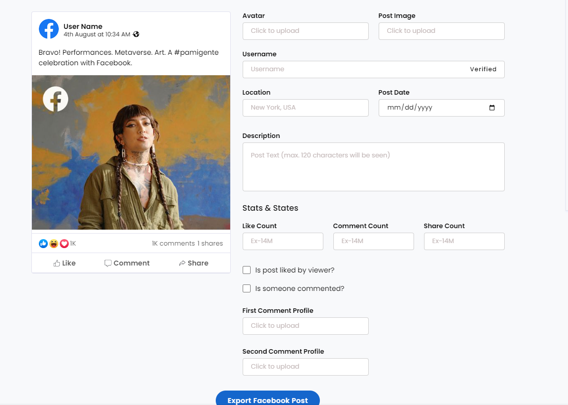 How to facebook post and comment generator
