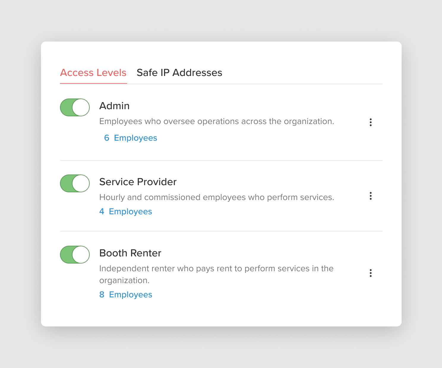 Enhancement to Access Levels