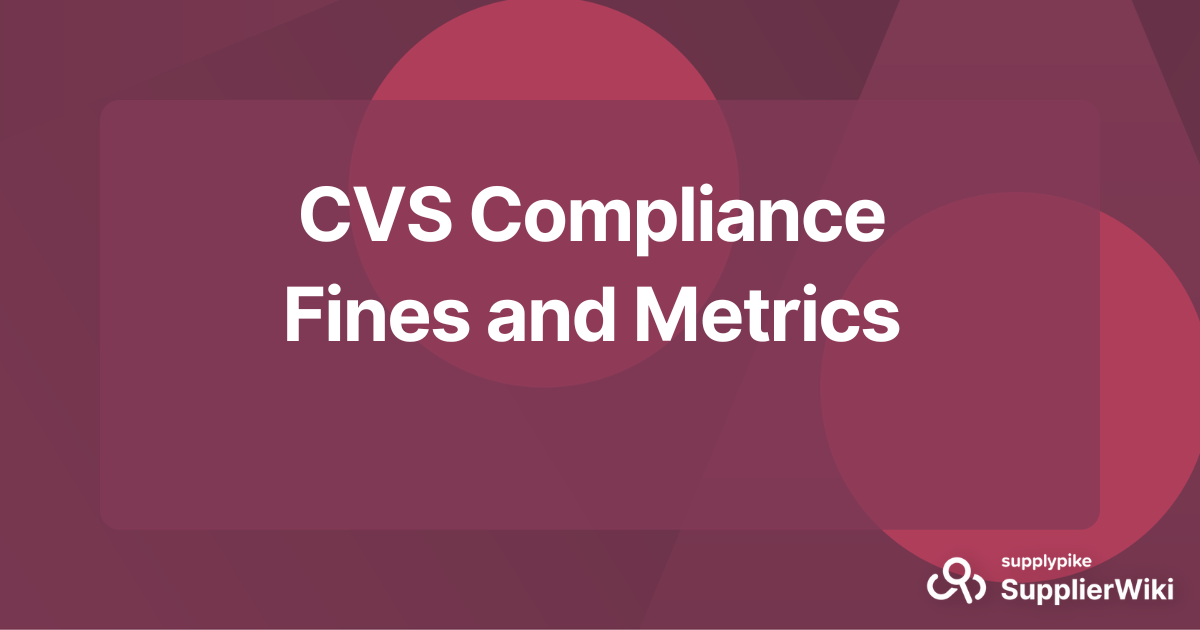 CVS Compliance Fines and Metrics - SupplierWiki